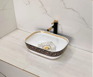 Tap & Tile Art Wash Basin Countertop, Tabletop Ceramic Bathroom Sink ...