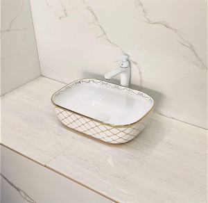 Tap & Tile Art Wash Basin Countertop, Tabletop Ceramic Bathroom Sink ...