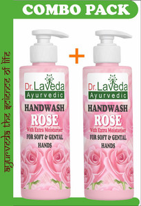 DR LAVEDA AYURVEDIC ROSE HANDWASH COMBO PACK Hand Wash Pump Dispenser ...