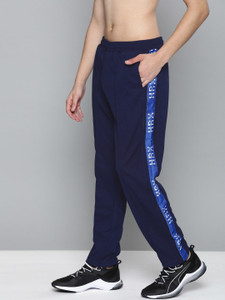 HRX by Hrithik Roshan Solid Men Blue Track Pants - Buy HRX by Hrithik ...