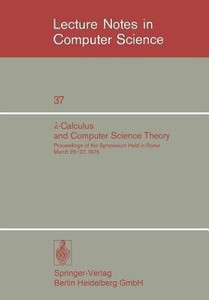 ?-Calculus and Computer Science Theory: Buy ?-Calculus and Computer ...