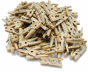 Flipkart.com | IKIS 100 Pcs Mini Wooden Clips 25mm for Photo Hanging ...