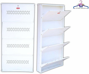 SKP FACTORY Metallic Double Decker Metal Shoe Rack 24 Inches Wide ...