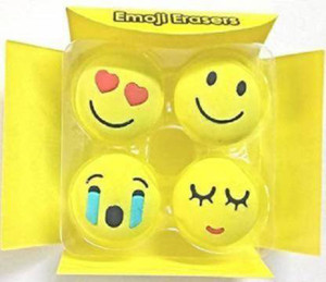 Flipkart.com | Risekart Emoji,Smiley Eraser Pack of 4 Erasers Eraser ...