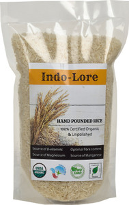 Indo-Lore Certified Organic Hand Pounded Sona Masoori Rice (Medium ...