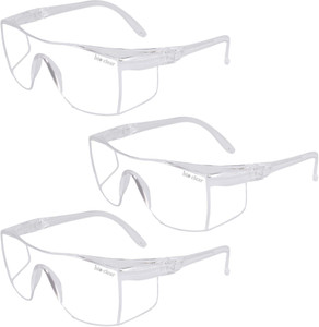 bio clear 3 wrap around Eye safety goggles full cover N95-BLACK ...