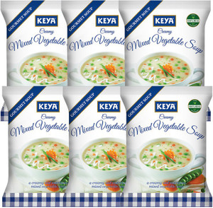 keya Gourmet Soup Creamy Mixed Vegetable | Serves 4 | Pack of 6 x 52 Gm ...