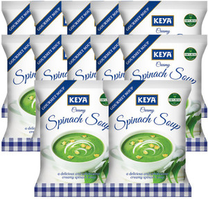 keya Gourmet Soup Creamy Spinach | Serves 4 | Pack of 12 x 52 Gm (624gm ...