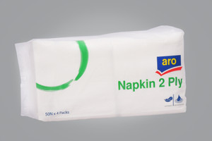 Aro 2 Ply napkin (50N x 4) White Paper Napkins - Buy Aro 2 Ply napkin ...