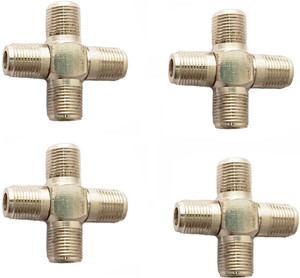 Ovicart Four Way F-Type Coxial Connector Jointer Pack of 4 F-Type ...