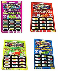 Psb Soft Foam Animal Set of 4 Magic Capsules Creatures Grow in Water ...