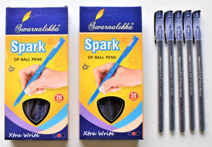 Swarnalekha Spark Use & Throw Ballpoint Pen Direct Fill Black ink Throw ...