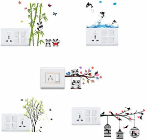 Ashirwad picture 10 cm Cutie Cartoon Switchboard Sticker For Kids Room ...