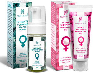 NightBlue Intimate foaming wash & Intimate Whitening & Moisturizing Gel ...