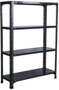 Spacious Sheet 4 Shelf Multipurpose Slotted Angle Rack , 122448(Grey ...