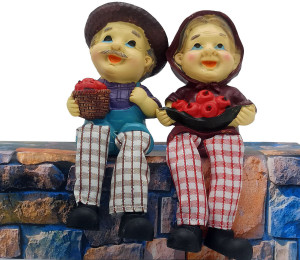 Mynyma Cute Old Couple Hanging Leg Showpiece Decorative Showpiece - 11 ...