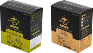 Tea Nation Premium Instant Premix Combo Greenlemon and Ginger Tea (10 ...