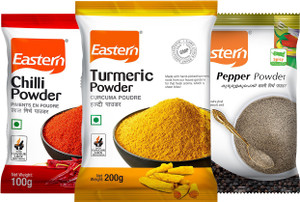 Eastern Chilli powder 100g, Turmeric 200g, Black Pepper Powder, 100g ...