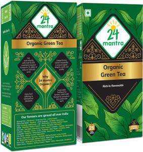 24 mantra ORGANIC Organic Green Tea 100 grams pack of 2 Green Tea Box ...
