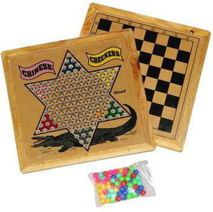 sportsking Wooden Chinese Checker and Chess Board(18X18) with Tokens ...