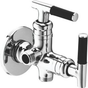 Qblu ESS Full Brass Two Way Angle Tap ESSS-1112 Twin Elbow Valve Faucet ...