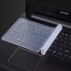YAJNAS Universal Silicone Transparent Keyboard Protector Skin Cover ...