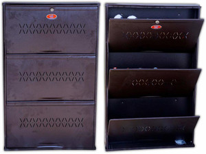 Unique Drywell Metallic Double Decker Metal Shoe Rack 24 Inches Wide ...