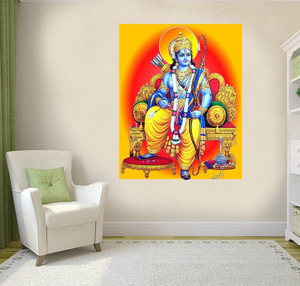 GLOBAL GRAPHICS 56 cm decorative wallpaper/poster of shree Ram (pvc ...