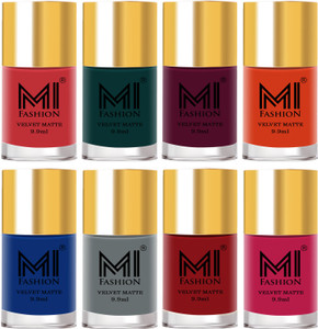 MI FASHION Unique Velvet Matte Nail Polish Sets Cosmetics Nail Paint ...