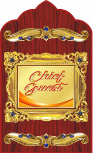 DELTA Chief Guest Logo (18.5 inch) Golden Color Sheet Wooden Memento ...