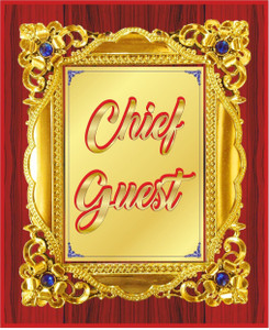 DELTA Chief Guest Logo (10 inch) Golden Color Sheet Wooden Memento with ...