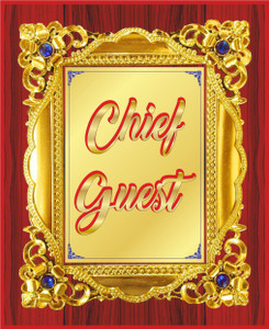 DELTA Chief Guest Logo (13.5 inch) Golden Color Sheet Wooden Memento ...