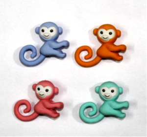 Flipkart.com | chuppan chupai Cute Monkey shape Eraser set ( set of 4 ...