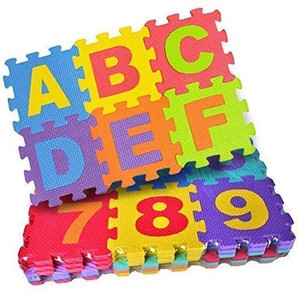 TOYVISION 36 Pcs Puzzle Foam Mat Interlocking Learning Educational ...