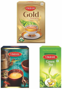 Vikram Gold mix 500g , Masala Tea 250g ,Green Tea 100g Combo Tea Box ...
