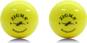 zigma Cricket Wind Ball Neon Yellow (Pack of 2) Cricket Rubber Ball ...