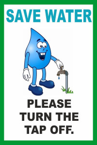 madhusigns MADHU - please turn the tap off poster in self adhesive ...