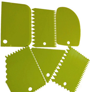 JAMBOREE 6Pcs Sawtooth shaped Cake Cream Scrapers comb Butter Knife ...