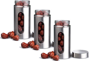 Shree Varni Enterprise Steel, Glass Tea Coffee & Sugar Container - 850 ...