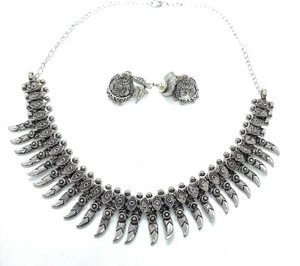 paribhasha Oxidised Silver Silver Silver Jewellery Set Price in India ...