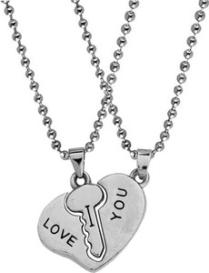 Sullery Valentine Day Gift Heart Shape Lock And Key Couple Locket ...