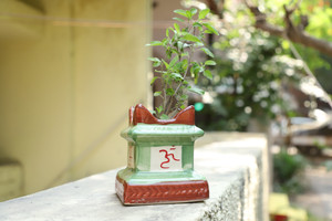 Bright Shop Ceramic Mini Tulsi Plant Container, Ceramic Tulsi Planter ...