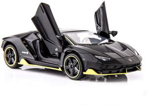 DEUSON ECOM 1:32 Dcast Metal Body Lambini Racing Pull Back Car Toy with ...