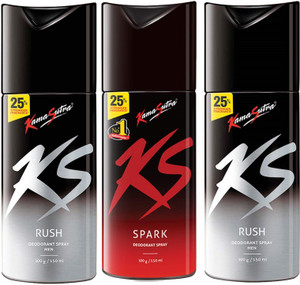 Kamasutra KS-44 DEO RSR 3 COMBO 150ML Deodorant Spray - For Men & Women ...