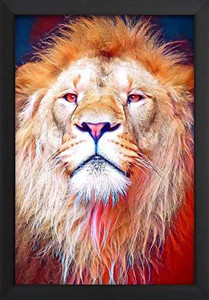 Lion Poster with Frame for Living Room, Bed Room, Office & Home Décor ...