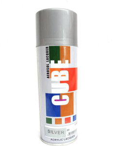 CUBE Silver Glossy Spray Paint Silver Spray Paint 400 ml Price in India ...
