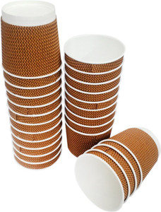 kanta (Pack of 50) KP_200ml_Ripple_Paper_Glass001 Glass Water/Juice ...