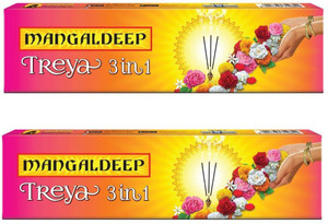 MANGALDEEP treya 3 in 1 (2*80sticks) rose, jasmine, sandle Price in ...