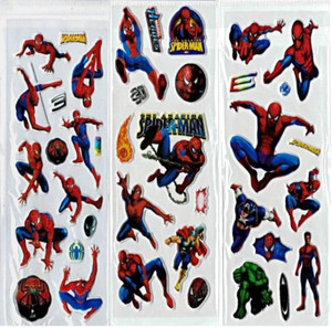 Super Easy 10 cm Spiderman Character Puffy 3D Cute Funny Stickers ( 10 ...