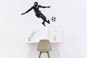 JNM Enterprise 64 cm UNIQUE DECALS Men play Football in ground and Kick ...